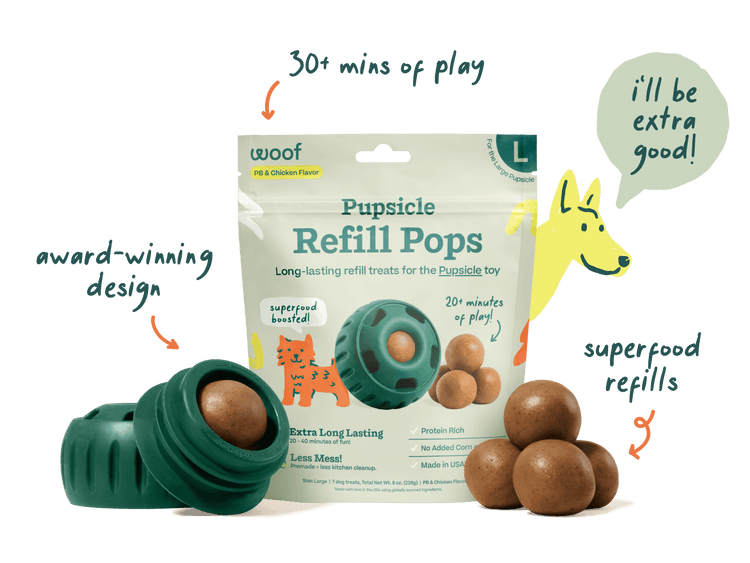 Woof Pupsicle Pops - Premade Long Lasting Dog Pupsicle Pop Treats