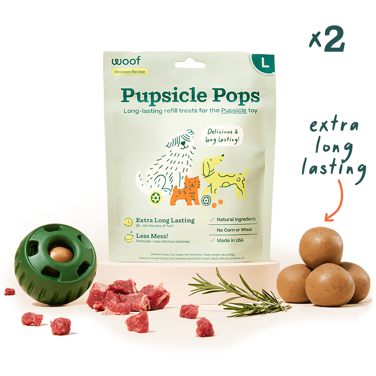 Chicken Pops: 2 Pack - Chicken Training Treats For Dogs – Woof